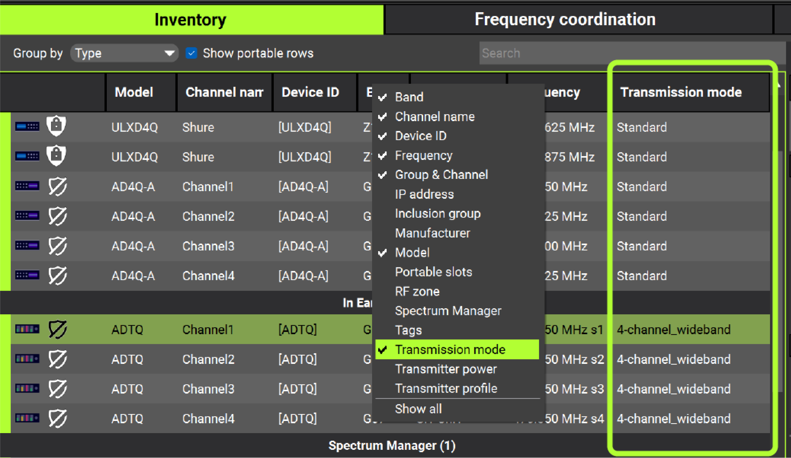 Transmission Modes